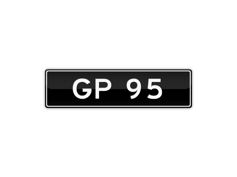 GP 95 (Grand Prix 95) Number Plates For Sale, SA - MrPlates