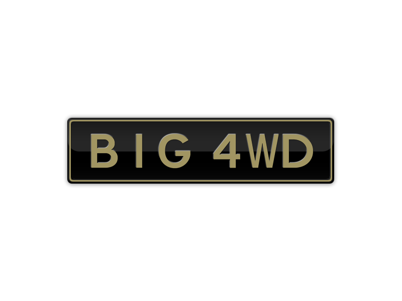 BIG 4WD Number Plates For Sale, QLD - MrPlates