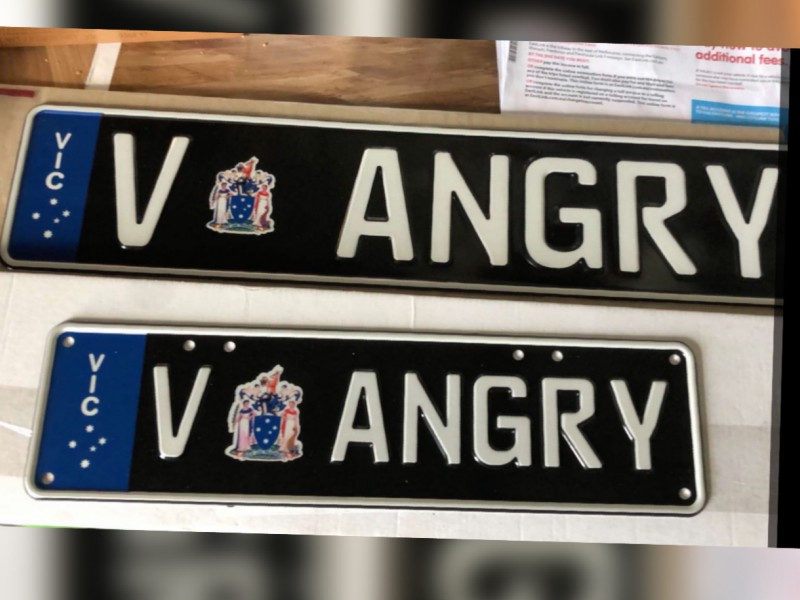 V ANGRY (Very Angry) Number Plates For Sale, VIC - MrPlates