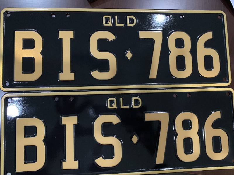 BIS 786 Number Plates For Sale, QLD - MrPlates