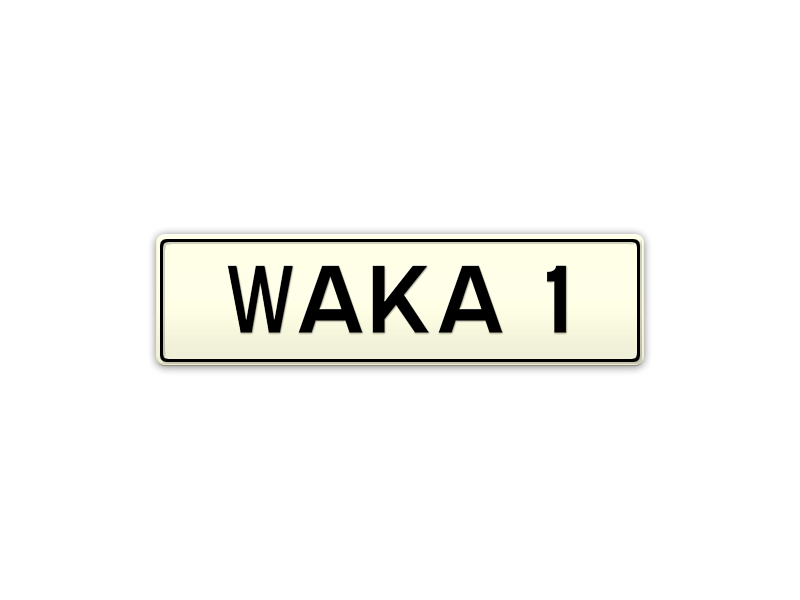 WAKA 1 (Car 1) Number Plates For Sale - MrPlates