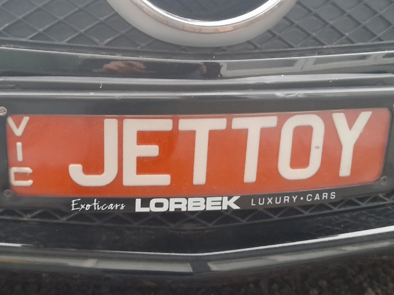 JETTOY (Jet Toy) Number Plates For Sale, VIC - MrPlates