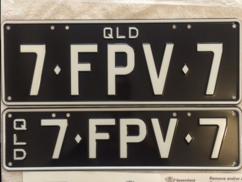 7 FPV 7 (Ford Performance Veh) Number Plates For Sale, QLD - MrPlates