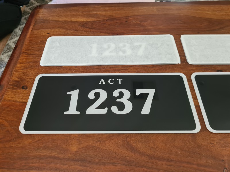 1237 Number Plates For Sale, ACT - MrPlates