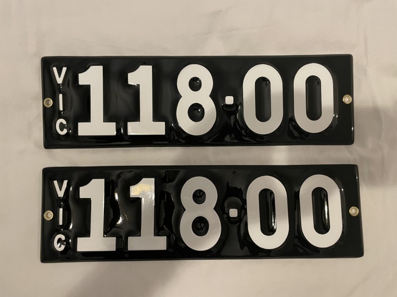 118·OO (118 00) Number Plates For Sale, VIC - MrPlates