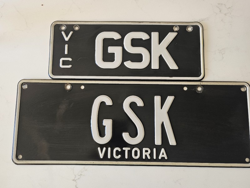GSK Number Plates For Sale, VIC - MrPlates
