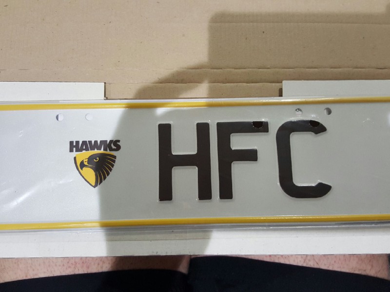 HFC (Hawthorn Football Club) Number Plates For Sale, VIC - MrPlates