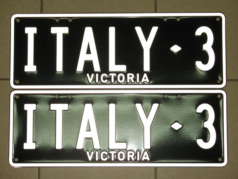 ITALY 3 Number Plates For Sale, VIC - MrPlates