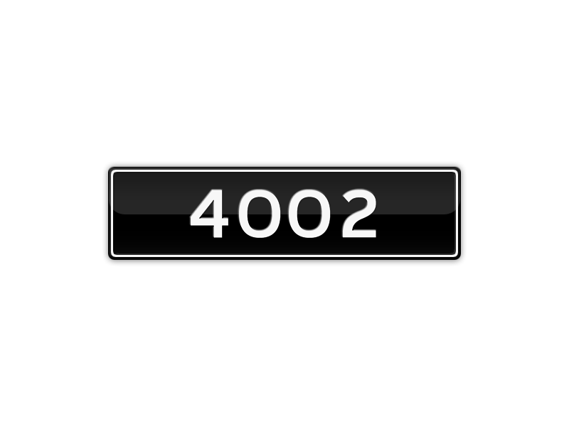 4002 Number Plates For Sale, NSW - MrPlates