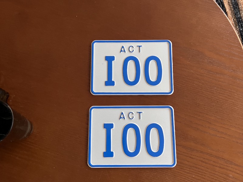 IOO (100) Number Plates For Sale, ACT - MrPlates