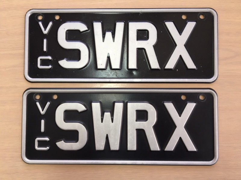 SWRX (SWRX - SUBARU WRX) Number Plates For Sale, VIC - MrPlates