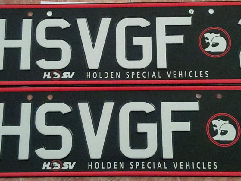 HSVGF2 (HSV Gen F 2) Number Plates For Sale, VIC - MrPlates