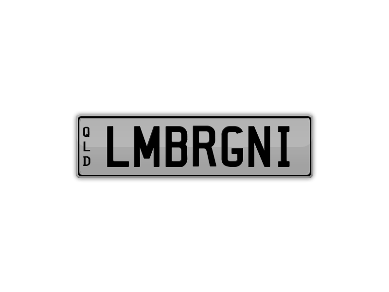 Prestige 7 Character QLD Lamborghini Number Plates For Sale - MrPlates