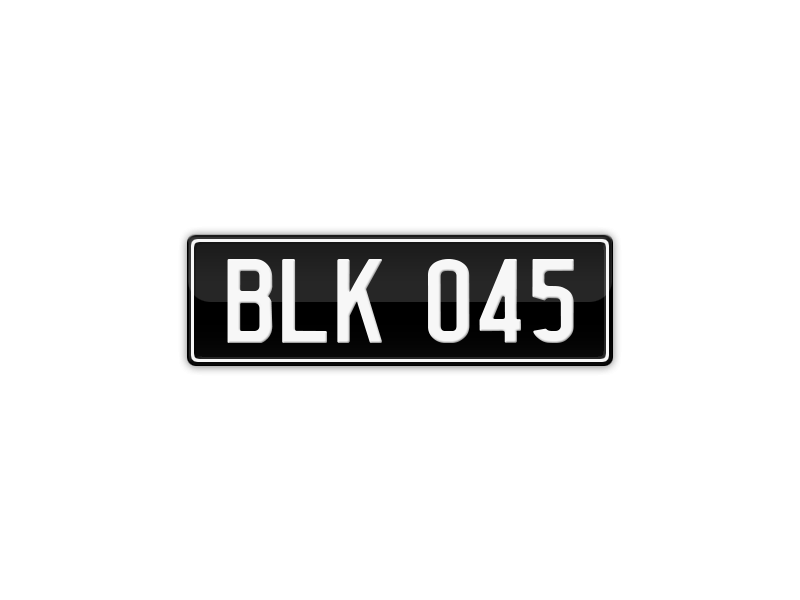 BLK 045 Number Plates For Sale, QLD - MrPlates