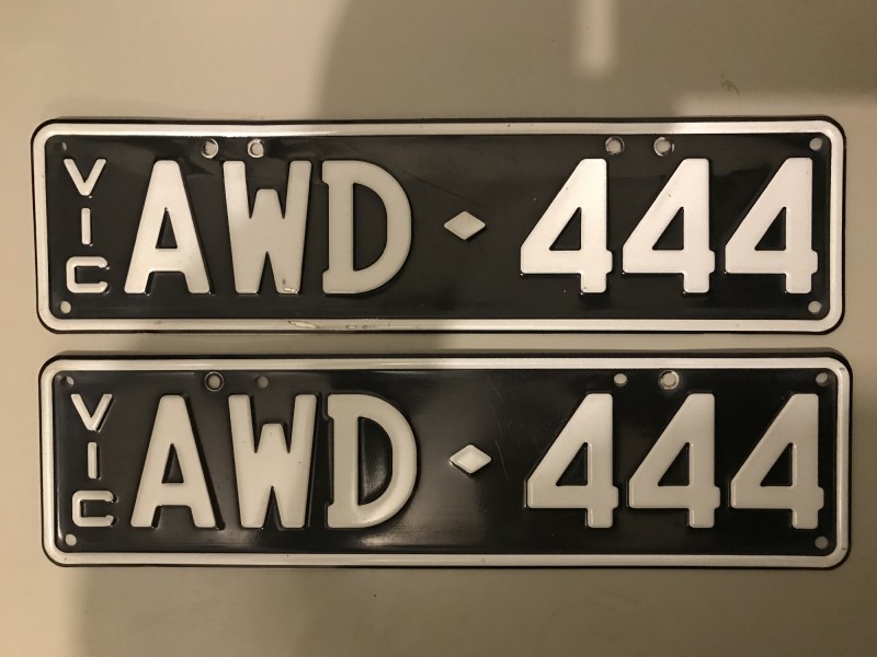 AWD444 (All Wheel Drive 4x4) Number Plates For Sale, VIC - MrPlates