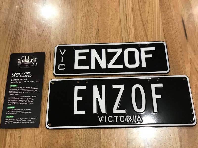 ENZOF (Enzo Ferrari) Number Plates For Sale, VIC - MrPlates