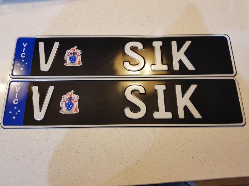 V SIK (Sick) Number Plates For Sale, VIC - MrPlates