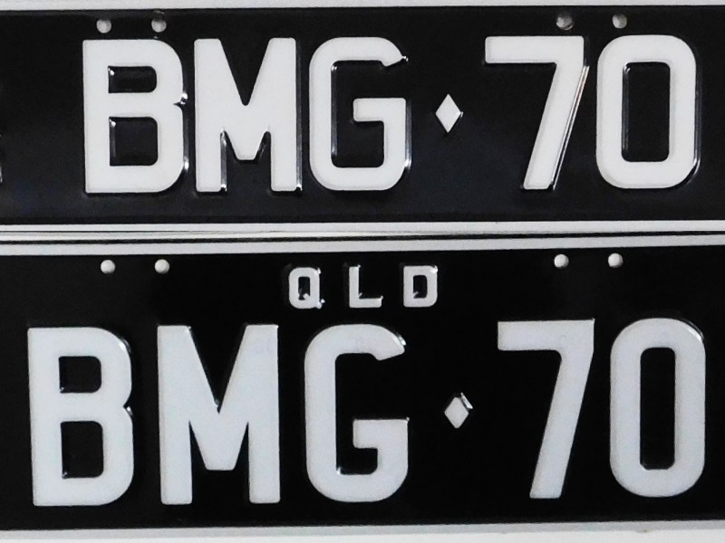 BMG70 (1970 MGB) Number Plates For Sale, QLD - MrPlates