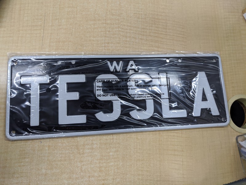 TESSLA (Tesla) Number Plates For Sale, WA - MrPlates