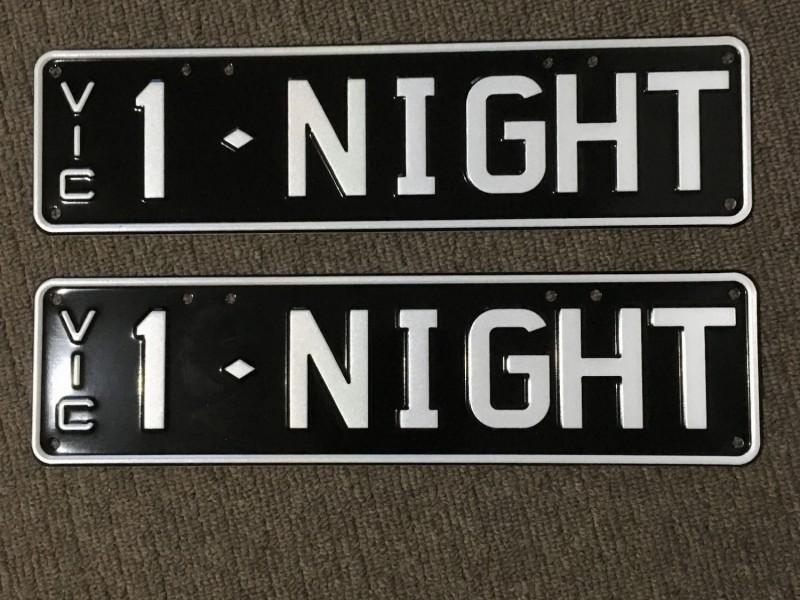 1NIGHT (1. NIGHT) Number Plates For Sale, VIC - MrPlates