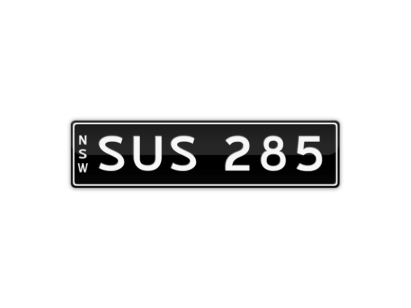 SUS 285 (SUS 285 Ideal For HSV Clubsport) Number Plates For Sale, NSW ...
