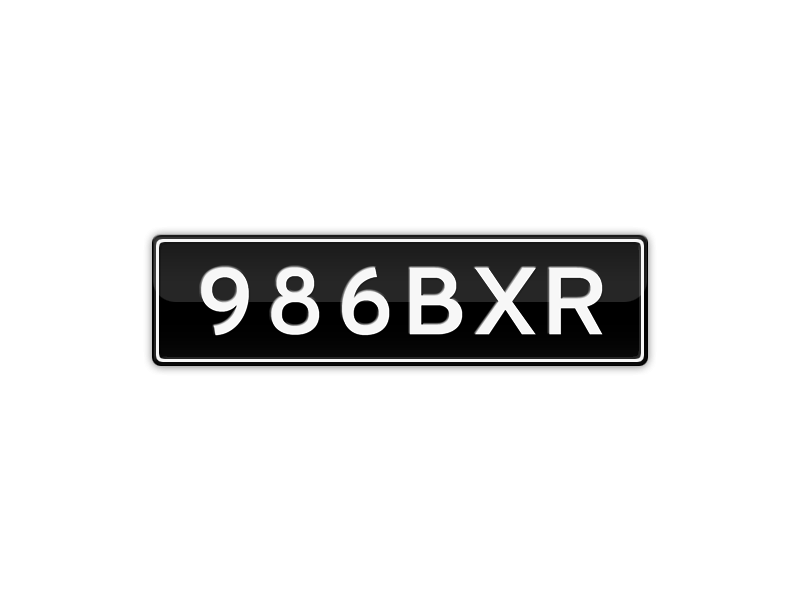 986BXR (Porsche Boxster 986) Number Plates For Sale, QLD - MrPlates