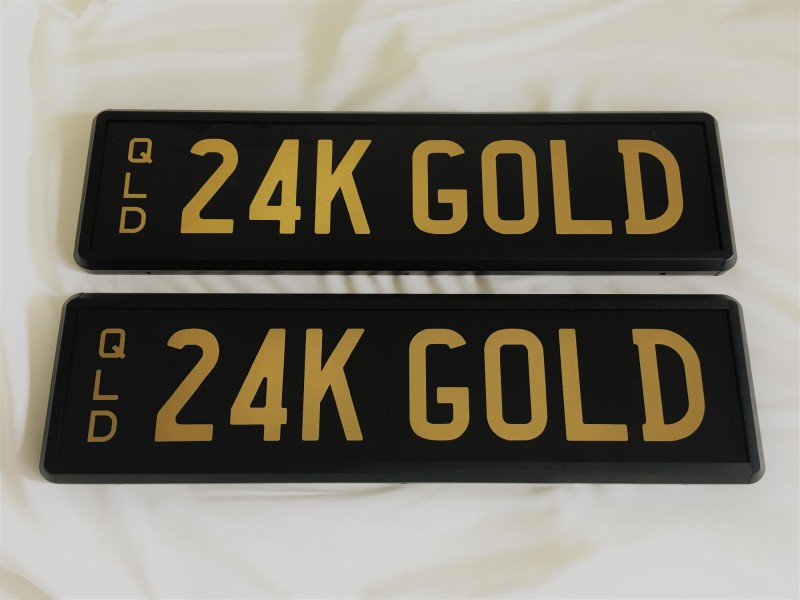 24K GOLD Number Plates For Sale, QLD - MrPlates
