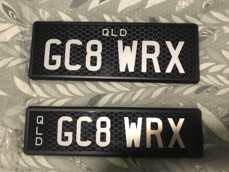 GC8 WRX Number Plates For Sale, QLD - MrPlates