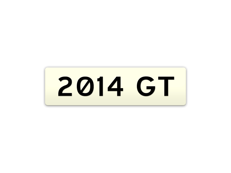 2014 GT Number Plates For Sale - MrPlates