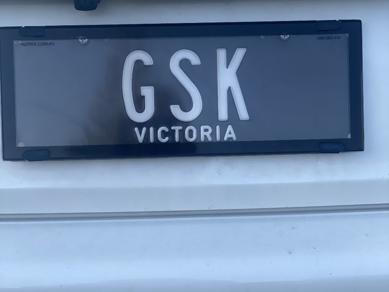 GSK Number Plates For Sale, VIC - MrPlates