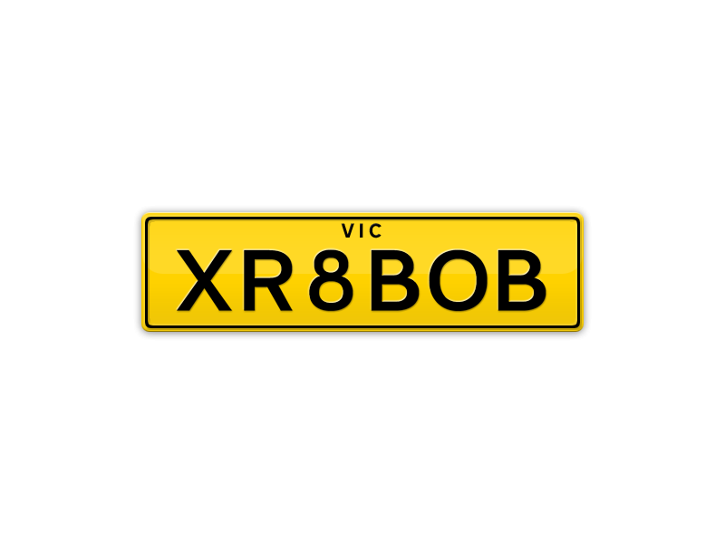 XR8BOB (XR8 Bob) Number Plates For Sale, VIC - MrPlates