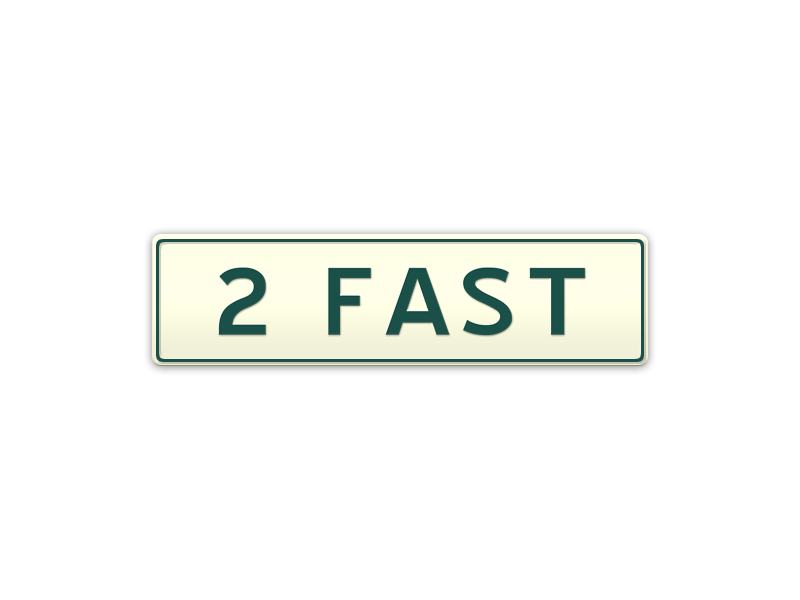 2 FAST Number Plates For Sale, QLD - MrPlates