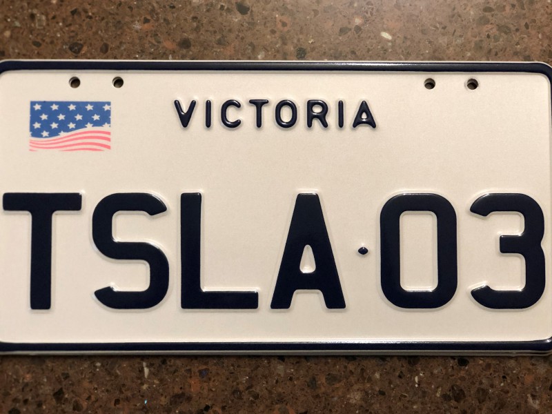 TSLA03 (Tesla Model 3) Number Plates For Sale, VIC - MrPlates