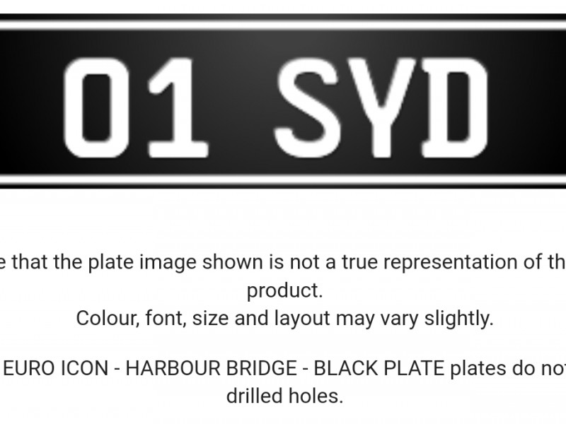 01SYD (01 Sydney) Number Plates For Sale, NSW - MrPlates