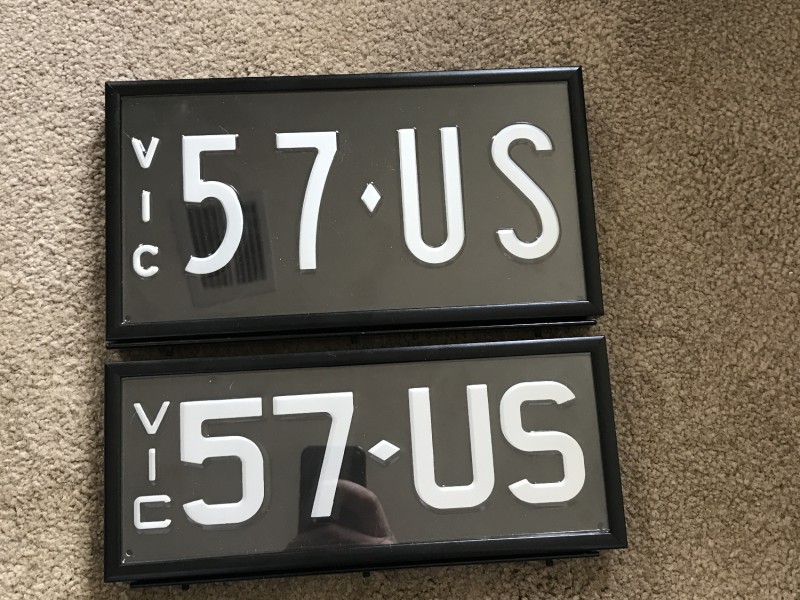 57 US (1957USA) Number Plates For Sale, VIC - MrPlates