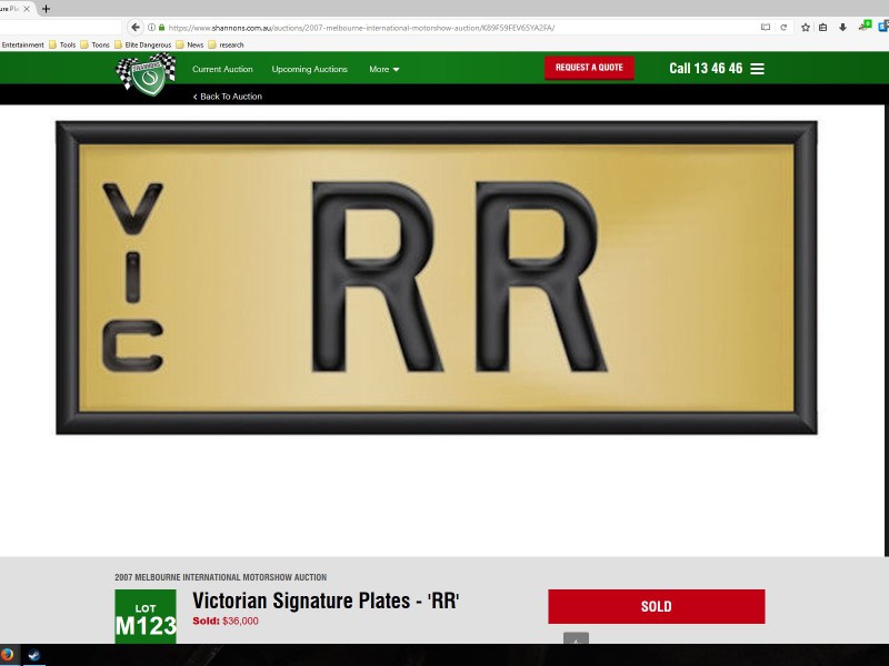 RR (Rolls Royce) Number Plates For Sale, NSW - MrPlates