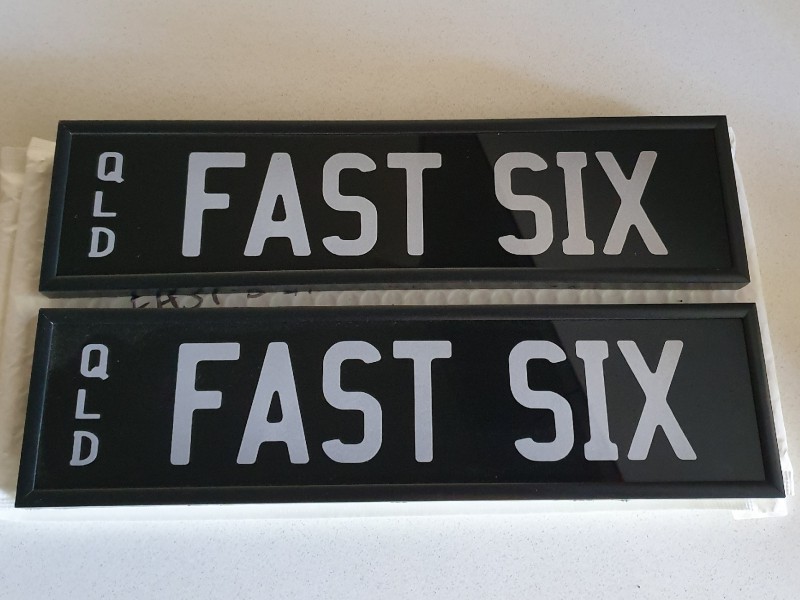 FAST SIX Number Plates For Sale, QLD - MrPlates