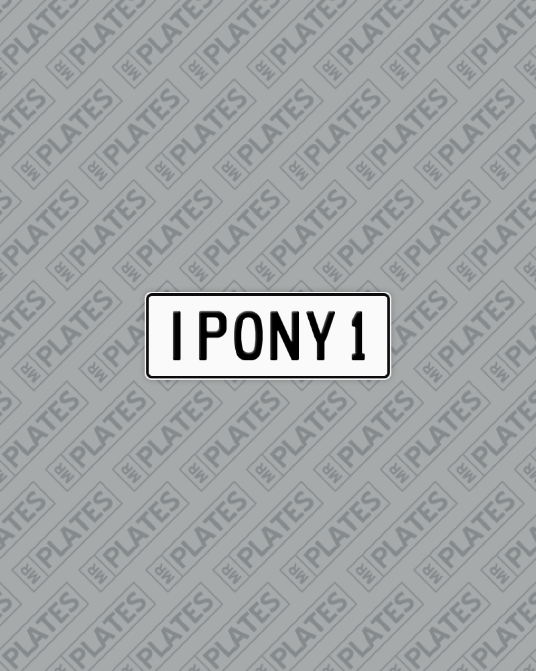I PONY 1 (Mustang Plates) Number Plates For Sale - MrPlates