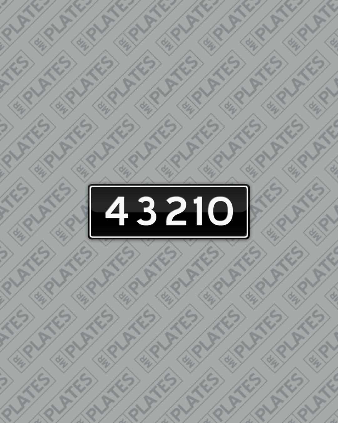 43210 (4321O) Number Plates For Sale, WA - MrPlates