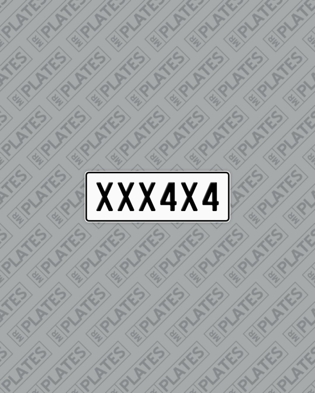 XXX4X4 (XXX 4X4) Number Plates For Sale - MrPlates