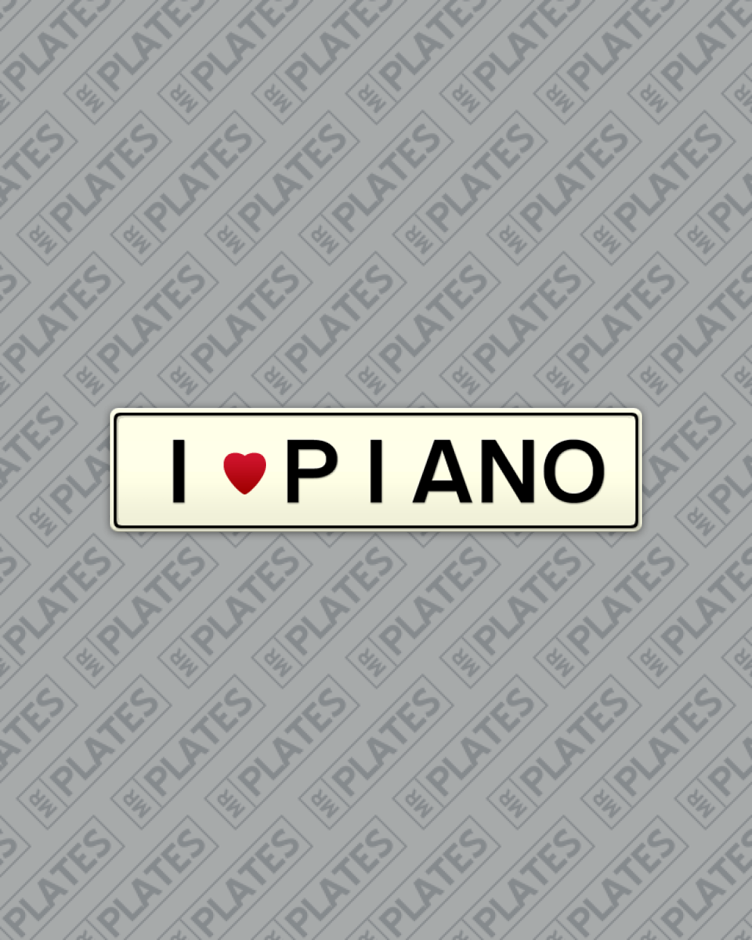 IPIANO (I Love Piano) Number Plates For Sale, VIC - MrPlates