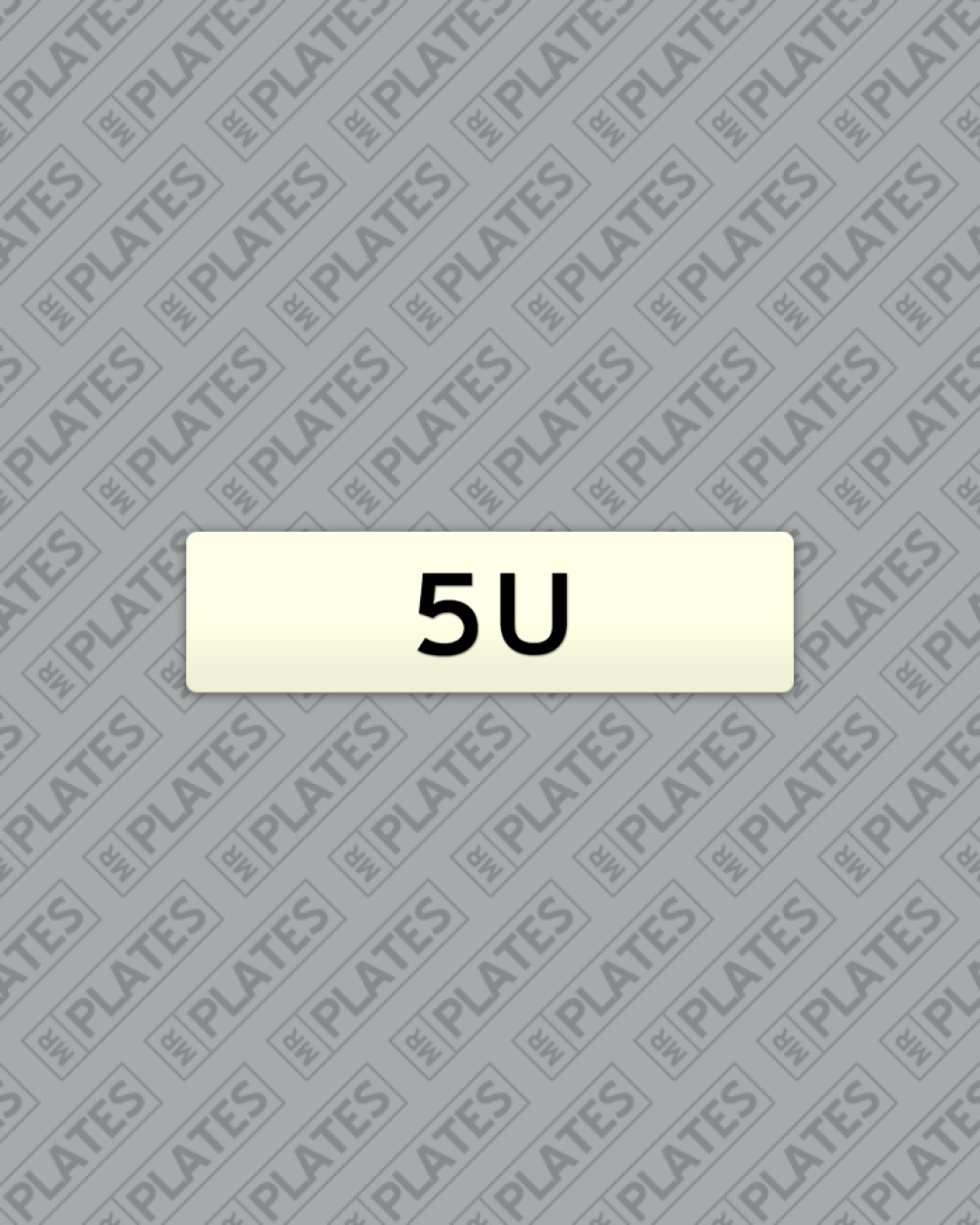 5U (Five You Or SU) Number Plates For Sale, NSW - MrPlates