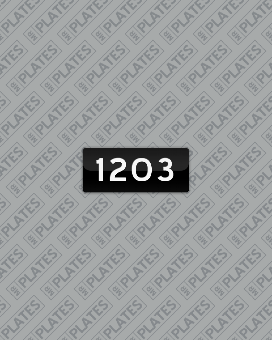 1203 Number Plates For Sale, ACT - MrPlates