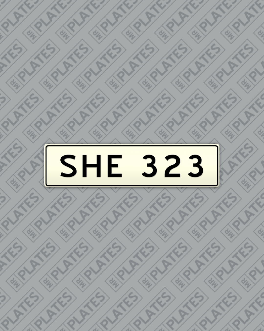 SHE 323 Number Plates For Sale, SA - MrPlates