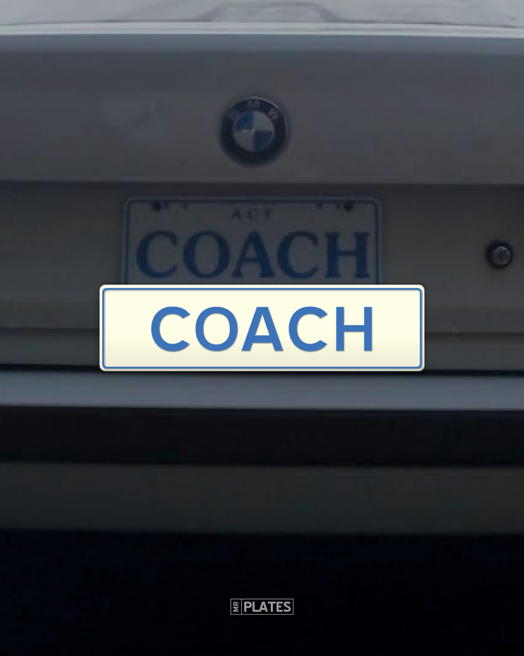 COACH Number Plates For Sale, ACT - MrPlates