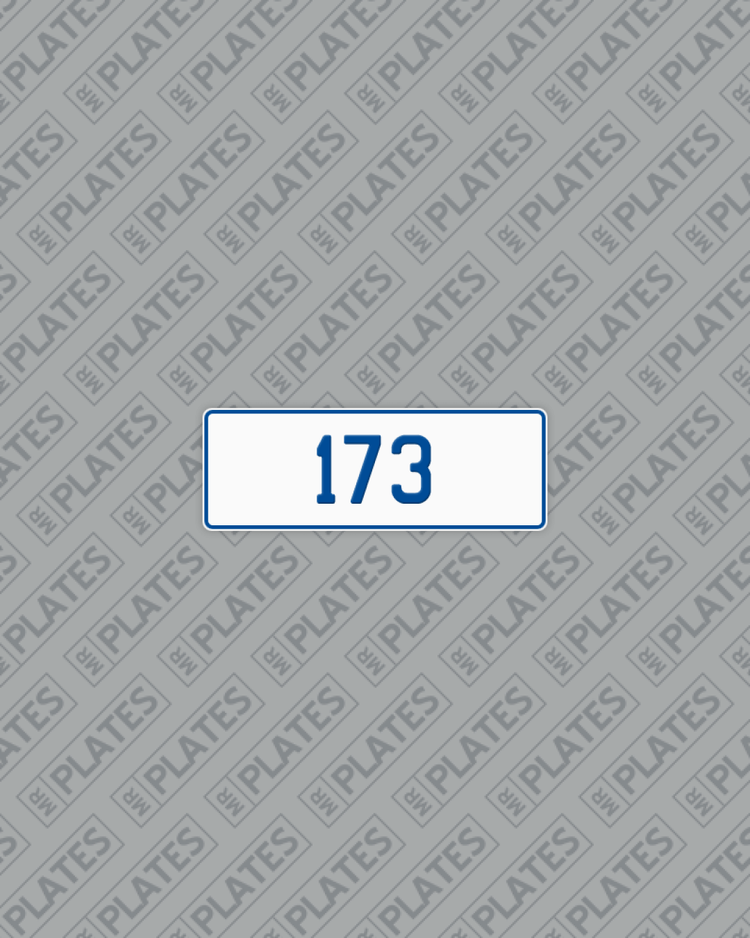 173 (Significant Number) Number Plates For Sale - MrPlates