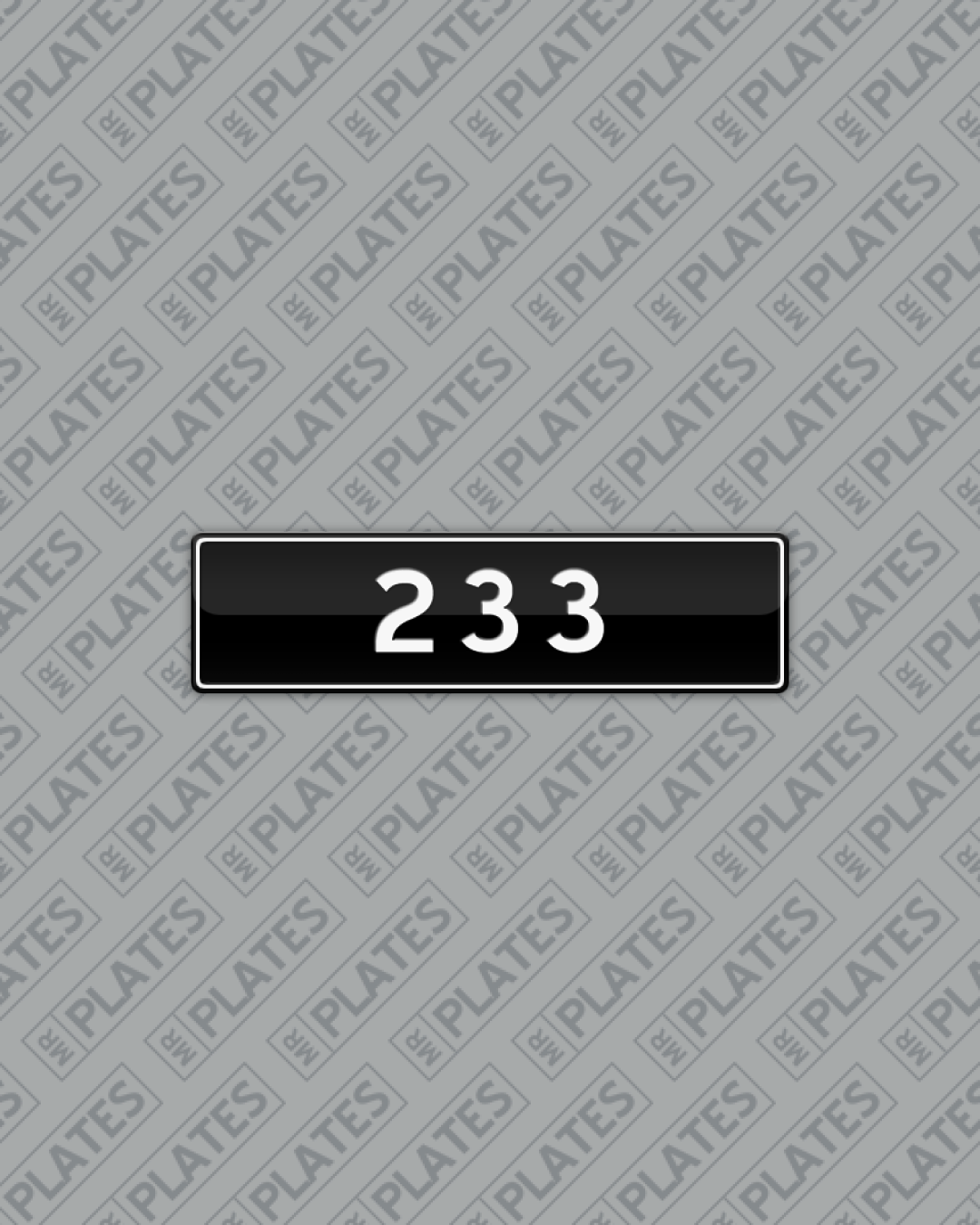 233 Number Plates For Sale, TAS - MrPlates