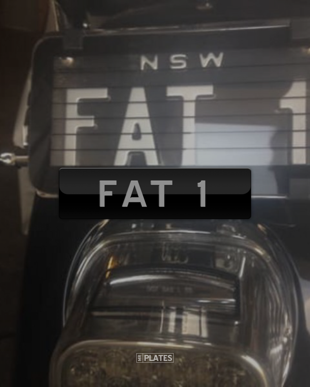 FAT 1 (Fatboy - Harley) Number Plates For Sale, NSW - MrPlates