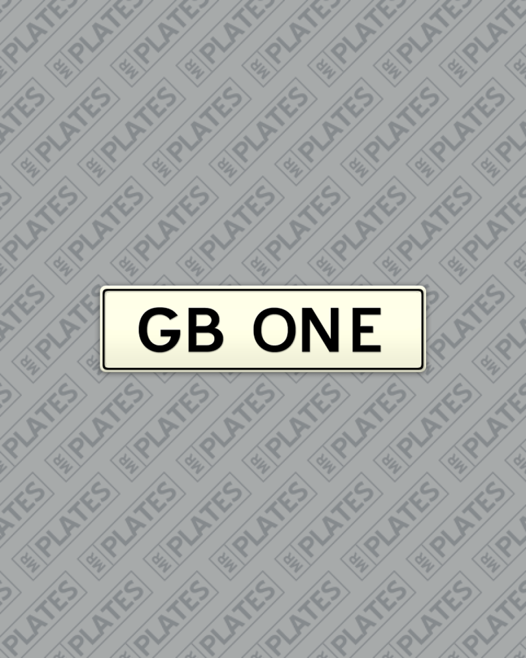 GB ONE (Great Britain One) Number Plates For Sale - MrPlates