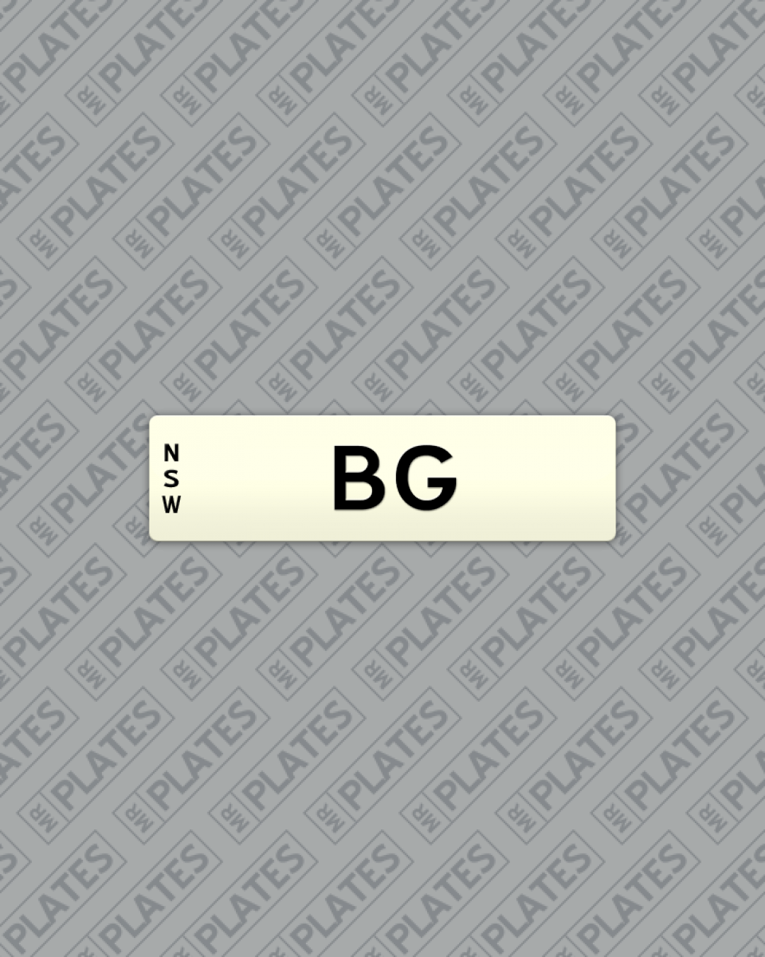 BG Number Plates For Sale, NSW - MrPlates